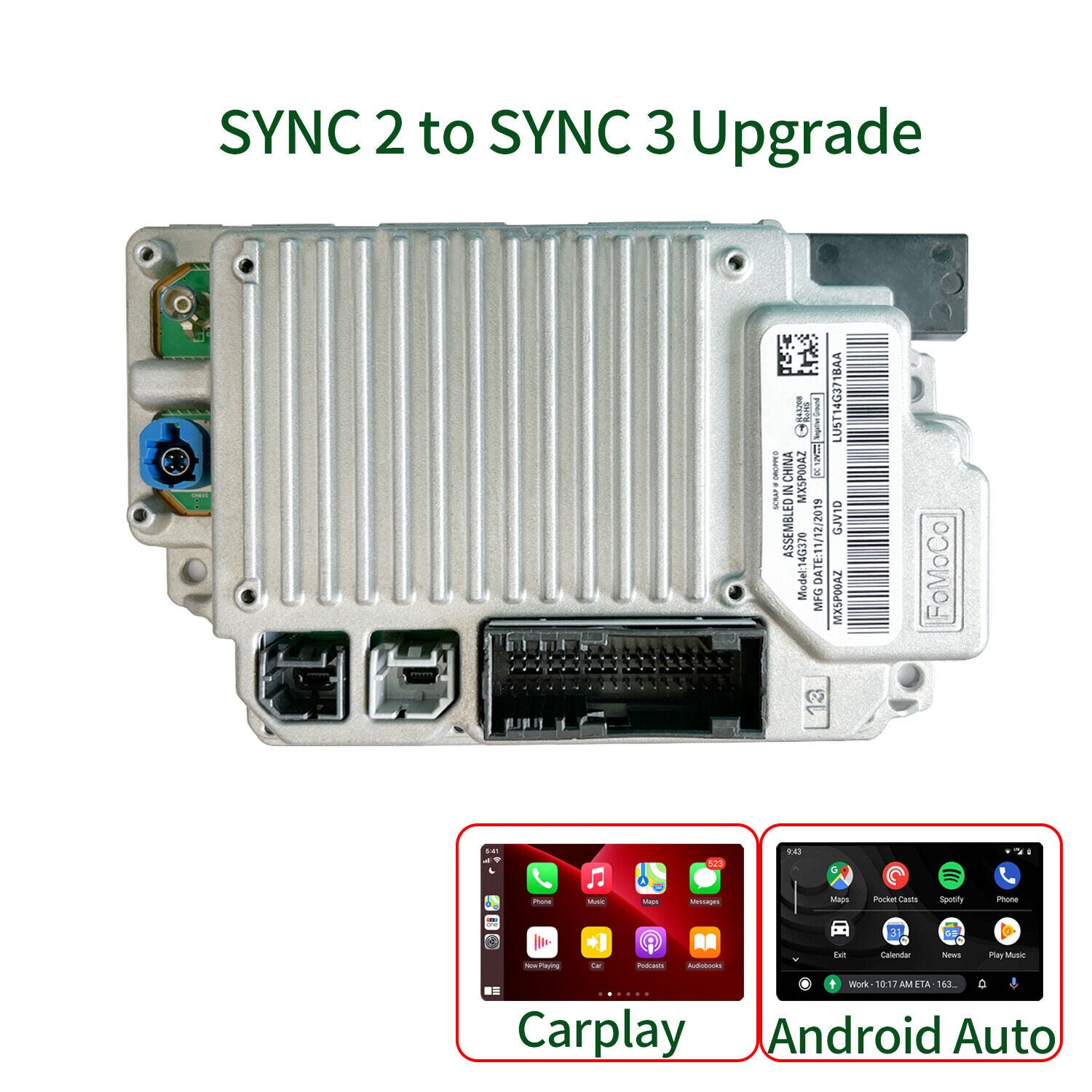 SYNC 2 to SYNC 3 Upgrade Kit APIM Module Carplay Android Auto For F15 ...